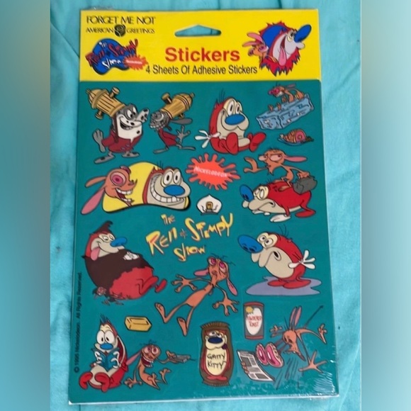 Nickelodeon | Toys | Ren Stimpy Pack Of 4 Sheets Of Stickers 995 Nib ...